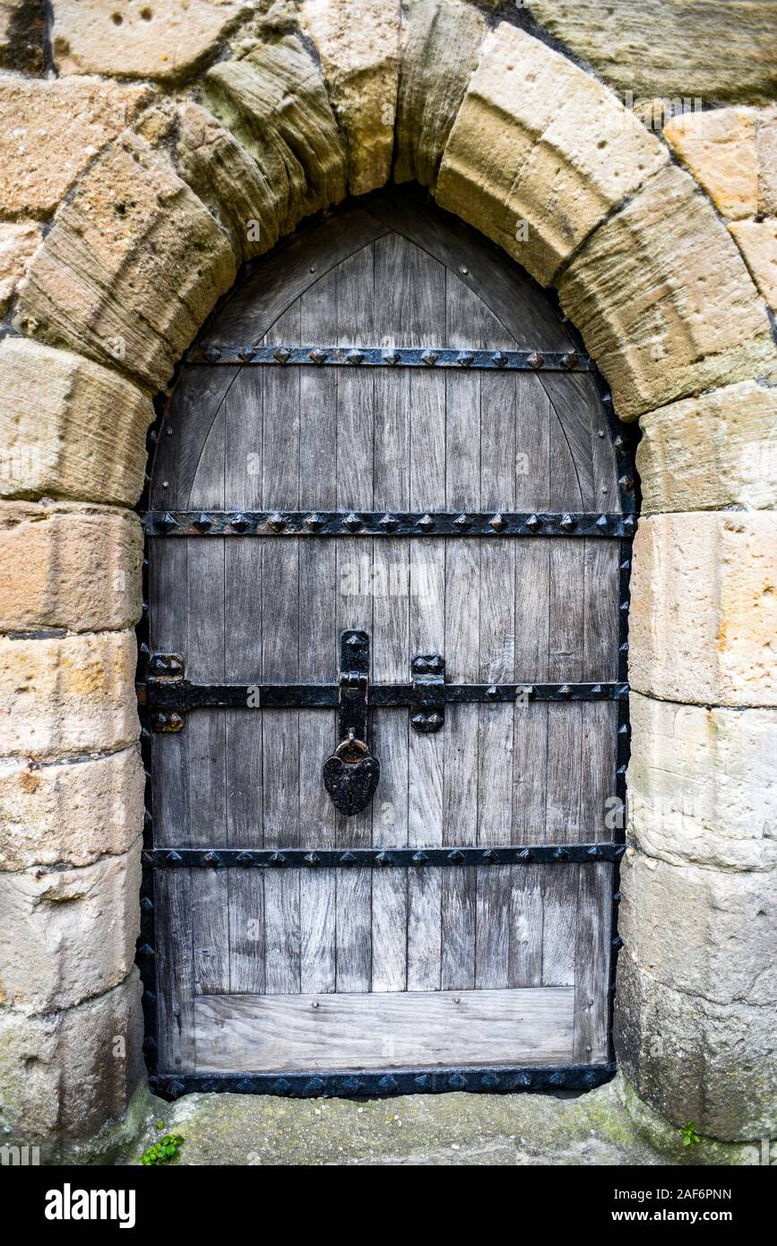 Old Wooden Castle Door