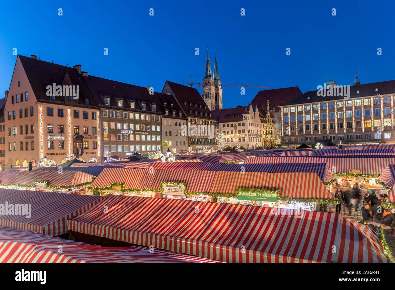 Nurnberger Christkindlesmarkt in the old town. Nurnberg, 12.12.2019 ...