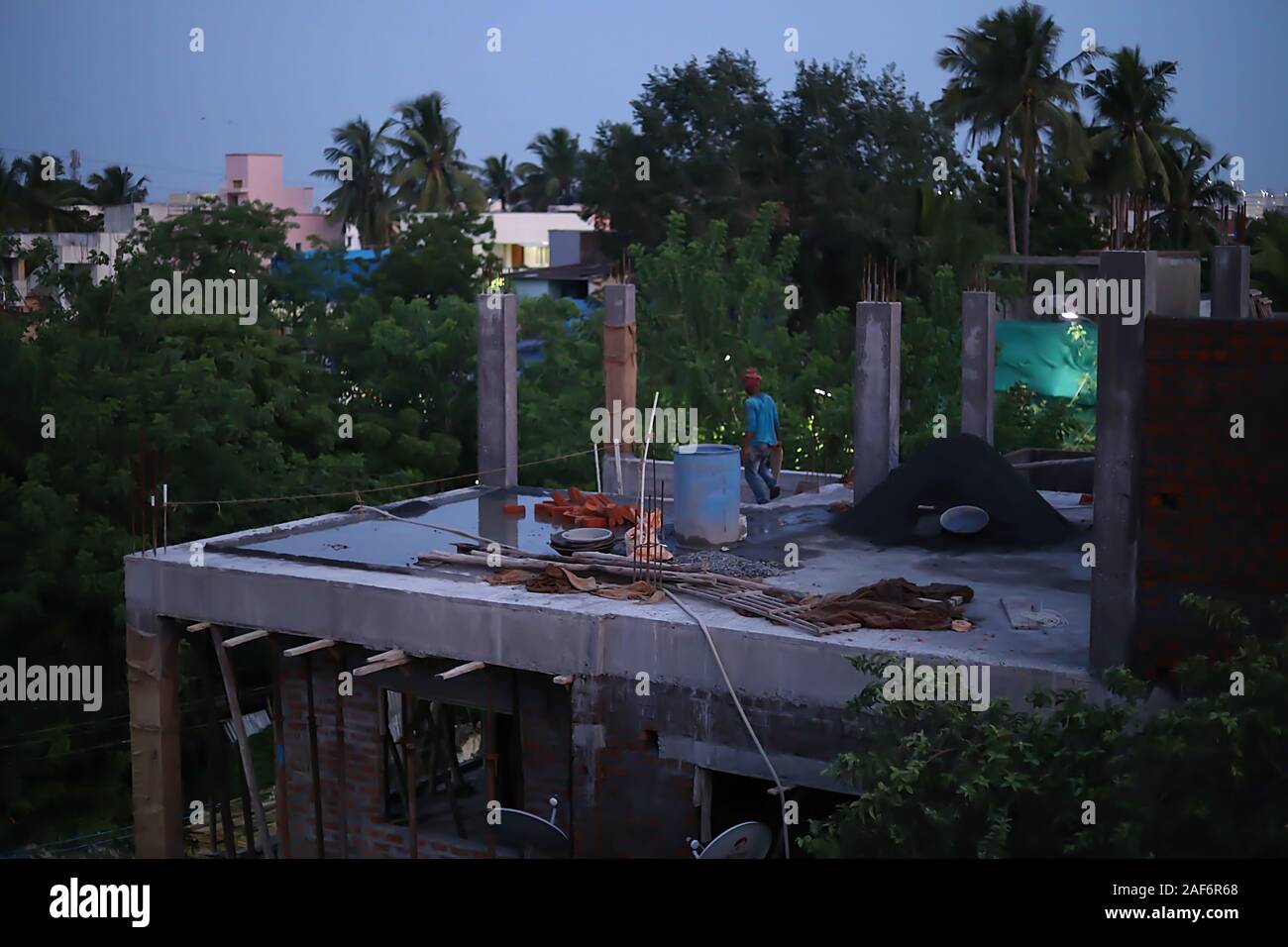 Industrial or Masonry Work Home Building Construction Works Stock Photo ...