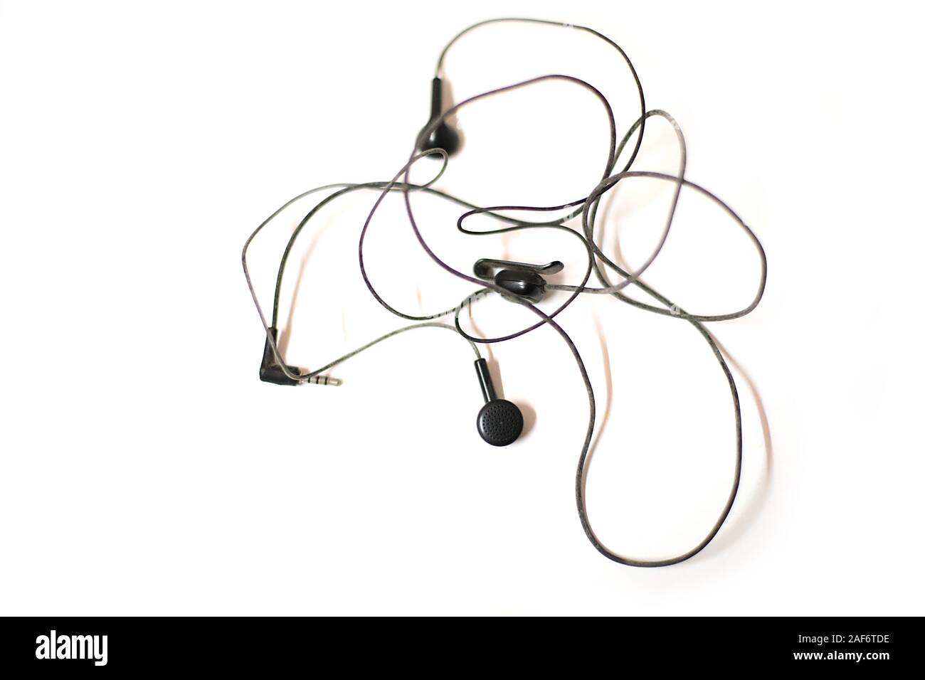 Top view of Earbud Isolated on white backgrounds Stock Photo - Alamy