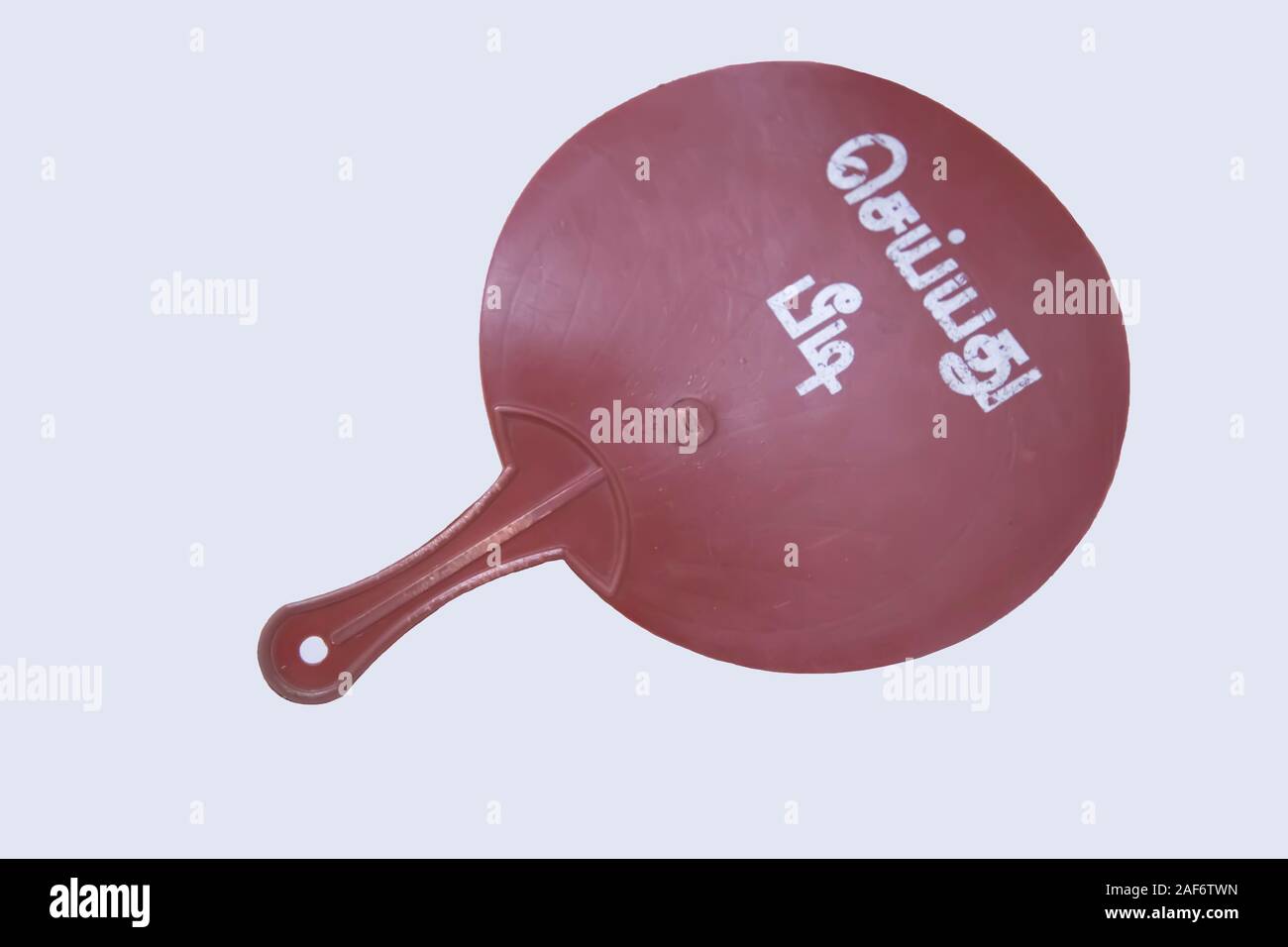 Old Hand Fan On White Background Stock Photo - Alamy