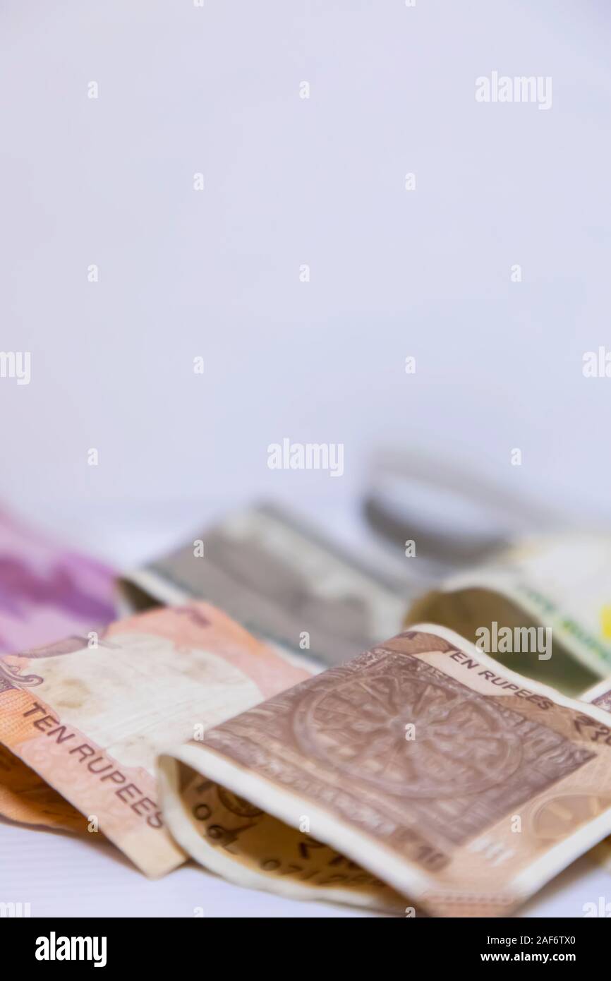 Indian currency bank notes of 10, 20 rupees, Indian currency note ...