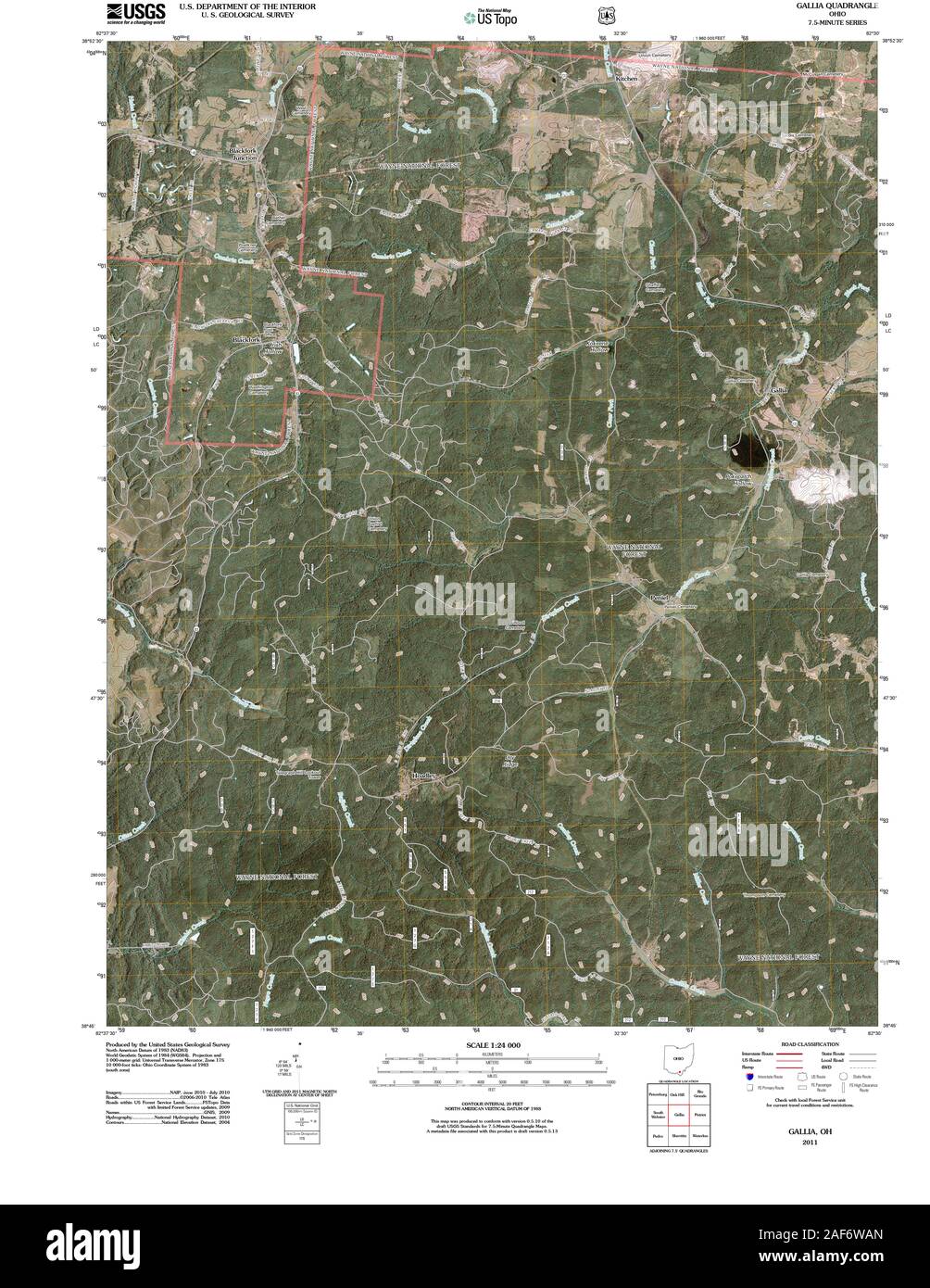 Gallia ohio map hi-res stock photography and images - Alamy