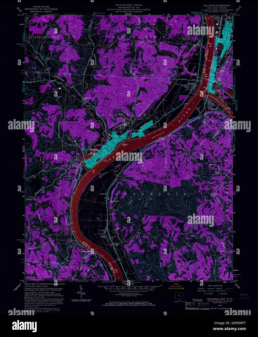 Map of gallipolis hi-res stock photography and images - Alamy