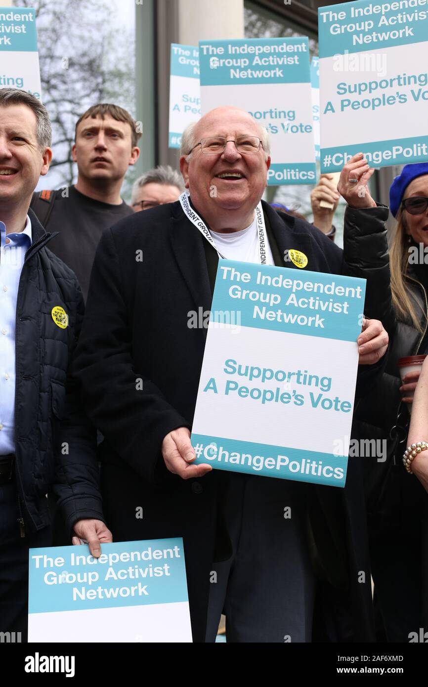 LONDON, UNITED KINGDOM. March 23rd 2019. MP Mike Gapes Peoples Vote ...