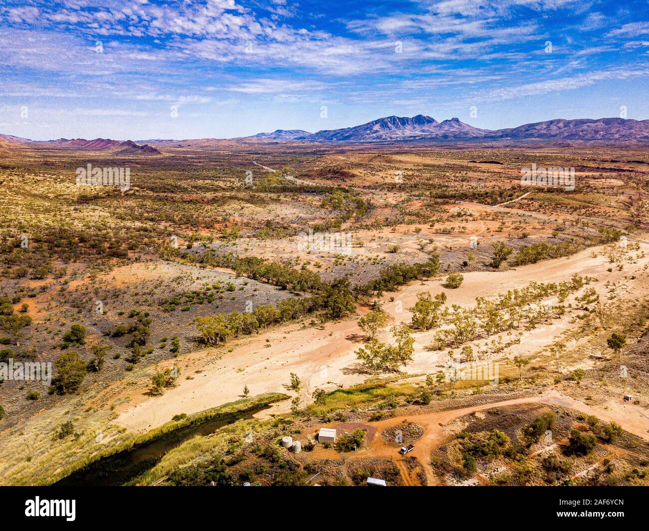 Glen Helen Gorge and the area surrounding Glen Helen Lodge taken from ...