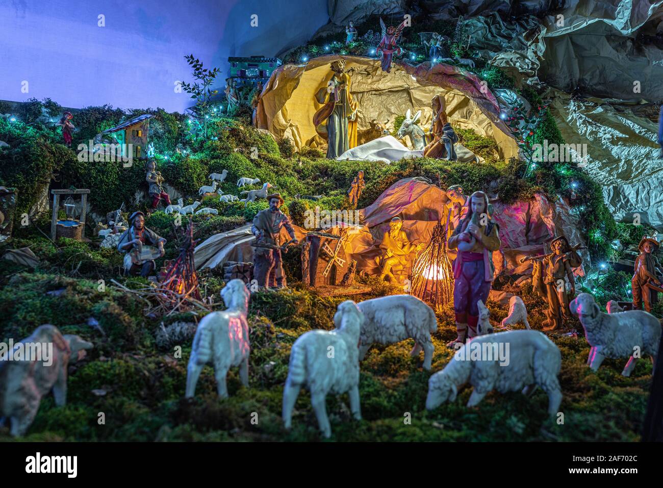 Christmas nativity scene Stock Photo - Alamy