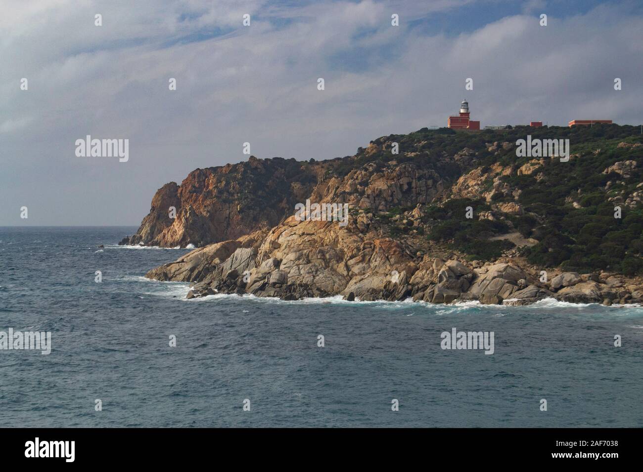 Lighthouse of Capo Spartivento Stock Photo - Alamy