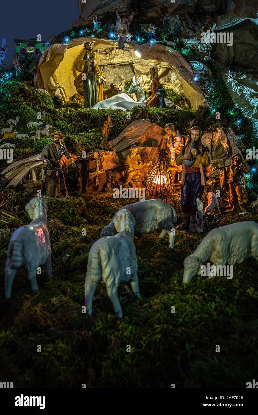 Christmas nativity scene Stock Photo - Alamy