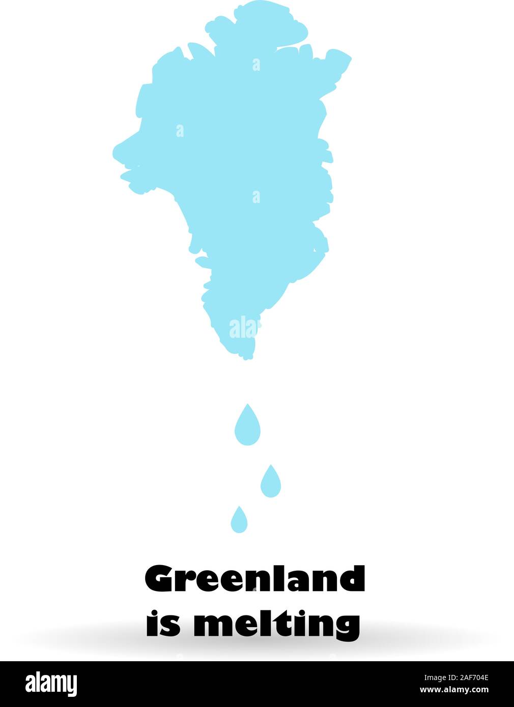Melting glaciers of Greenland. The island of Denmark. Global warming ...