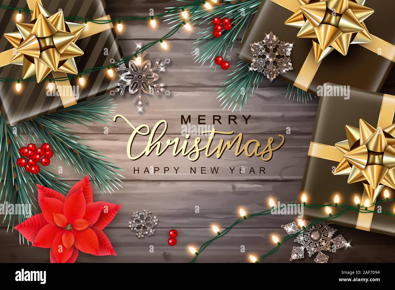 Christmas decorations branch flower Stock Vector Images - Alamy