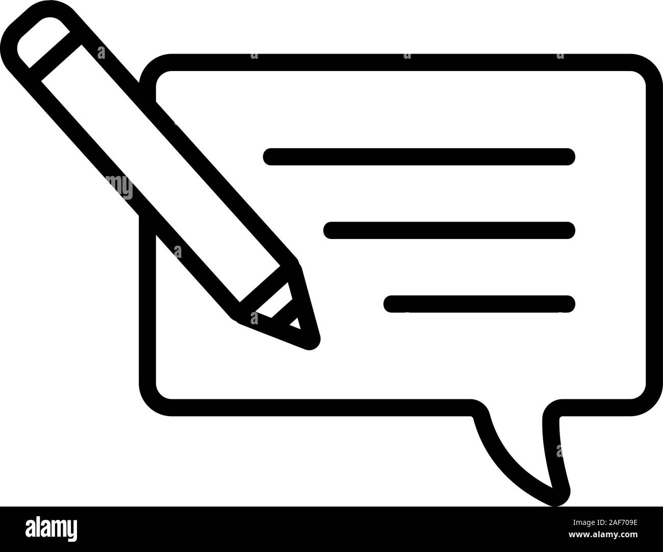 copywriting icon vector. Isolated contour symbol illustration Stock ...