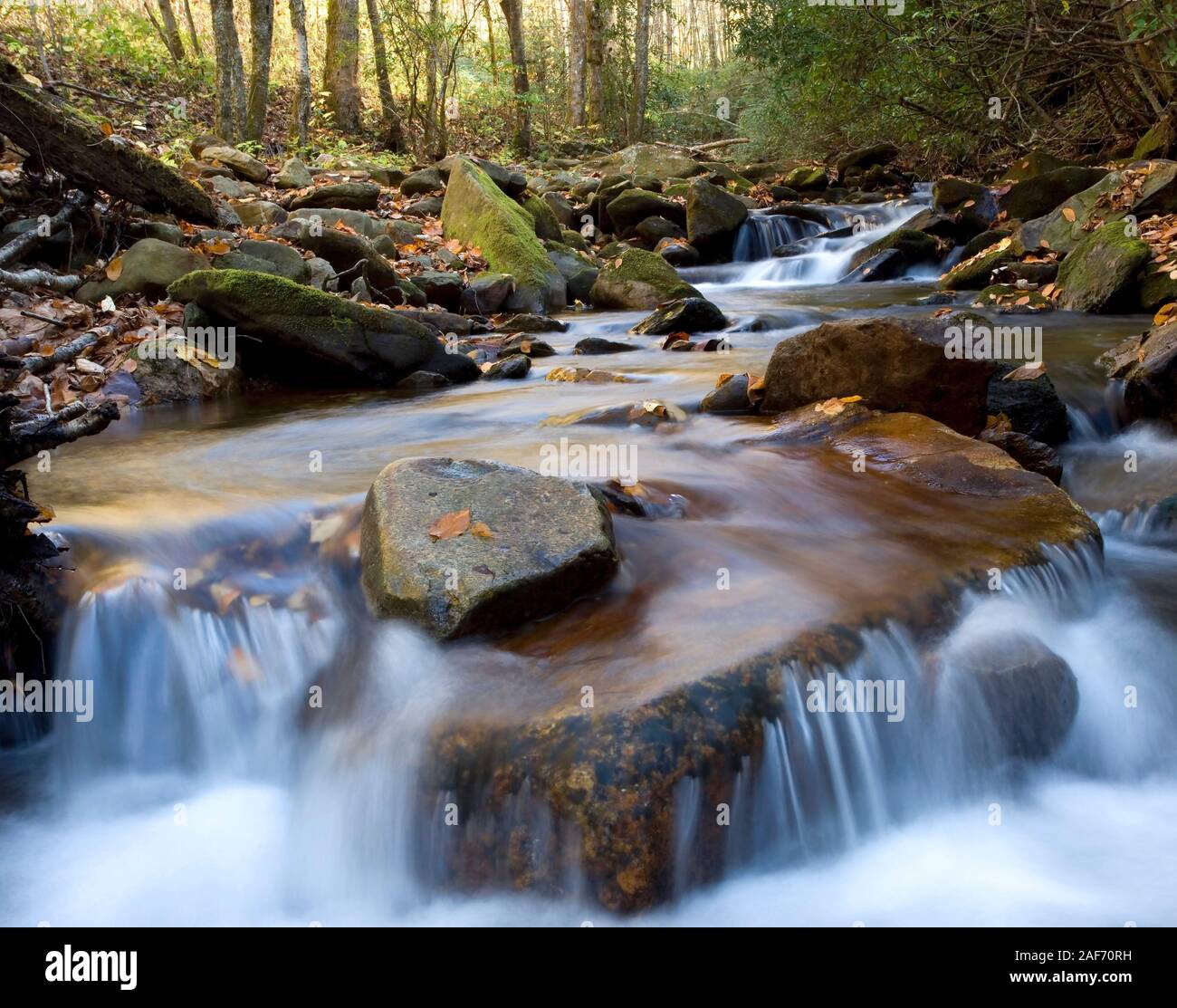A fall view of the Nantahala River in North Carolina, USA Stock Photo ...