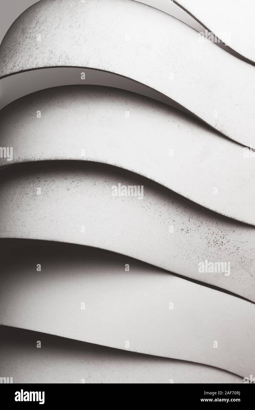 Composition with curved elements, monochrome abstract background Stock ...