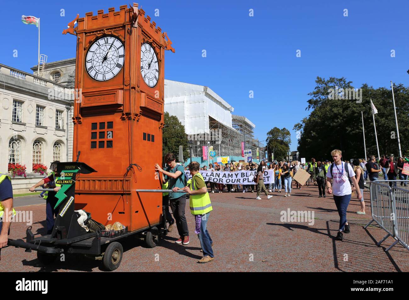 CARDIFF, United Kingdom. September 20th 2019. Strike for Climate change ...