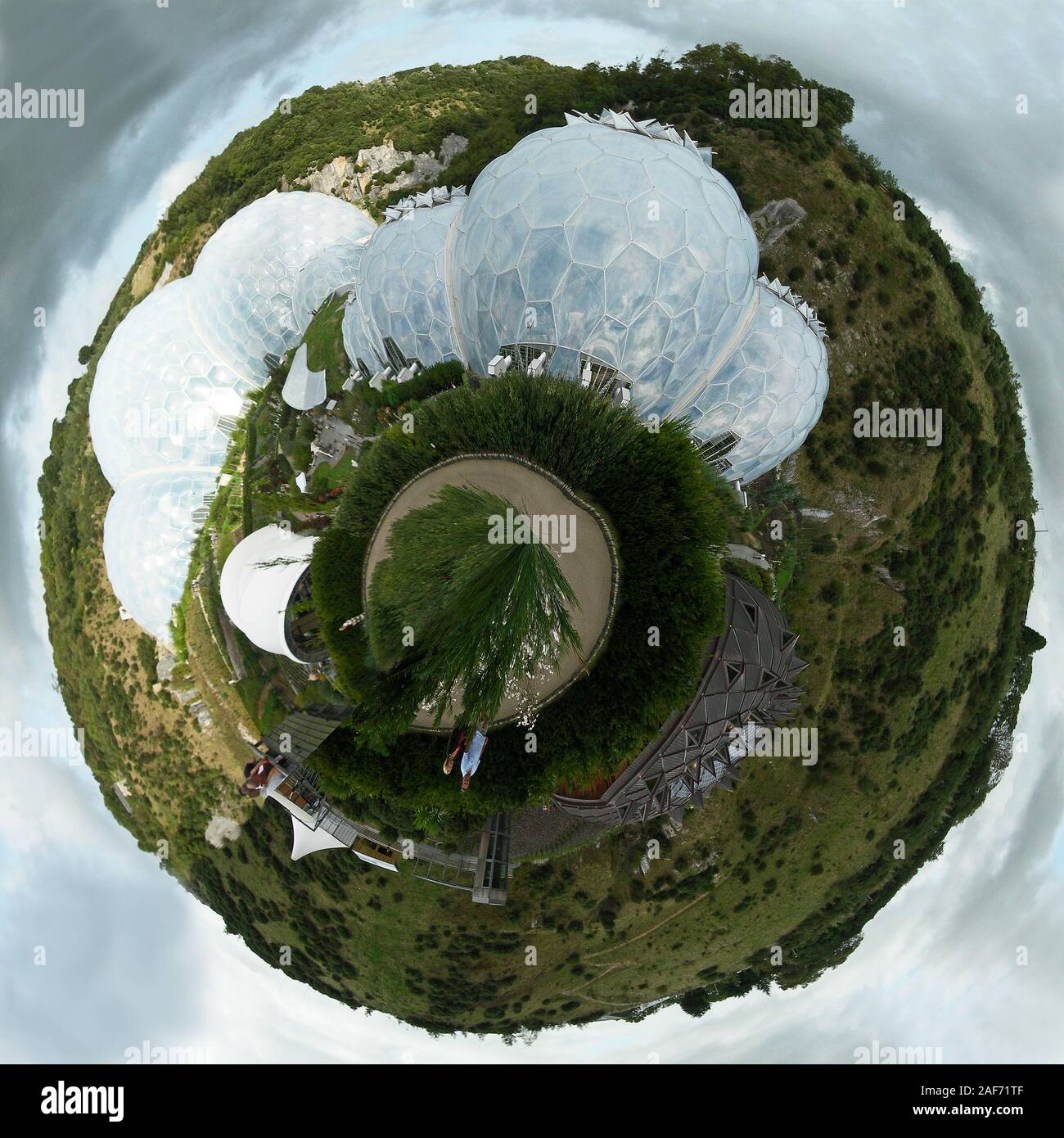 Little Planet Effect - Eden Project, Cornwall Stock Photo - Alamy