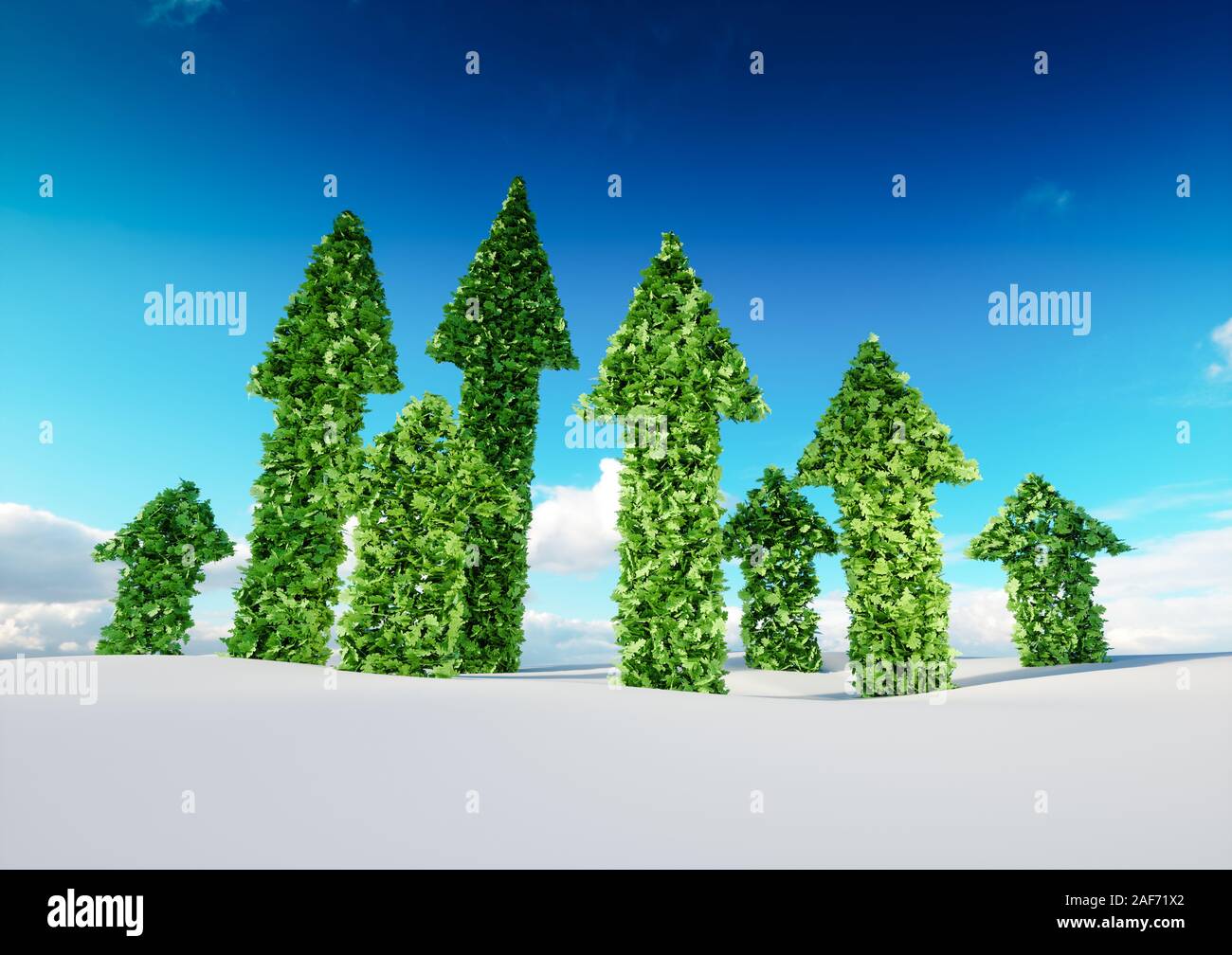 Sustaining eco growth and sustainable development concept. 3d ...