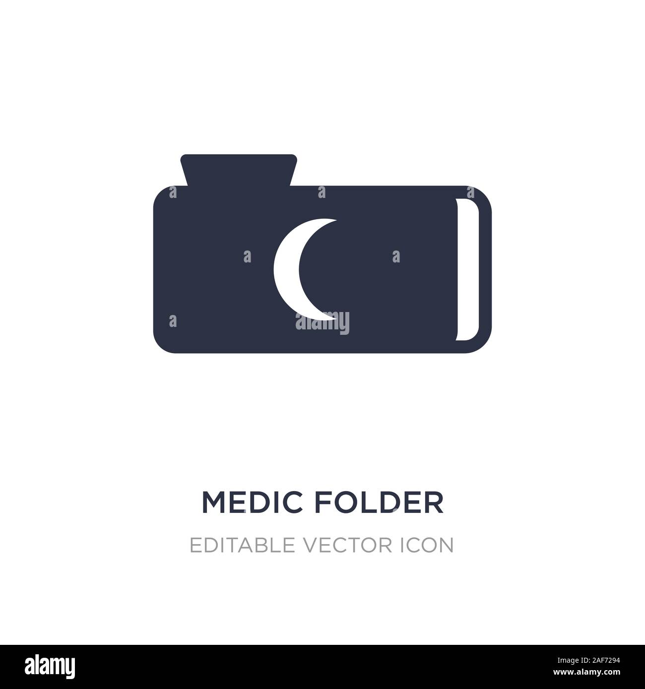 medic folder icon on white background. Simple element illustration from ...