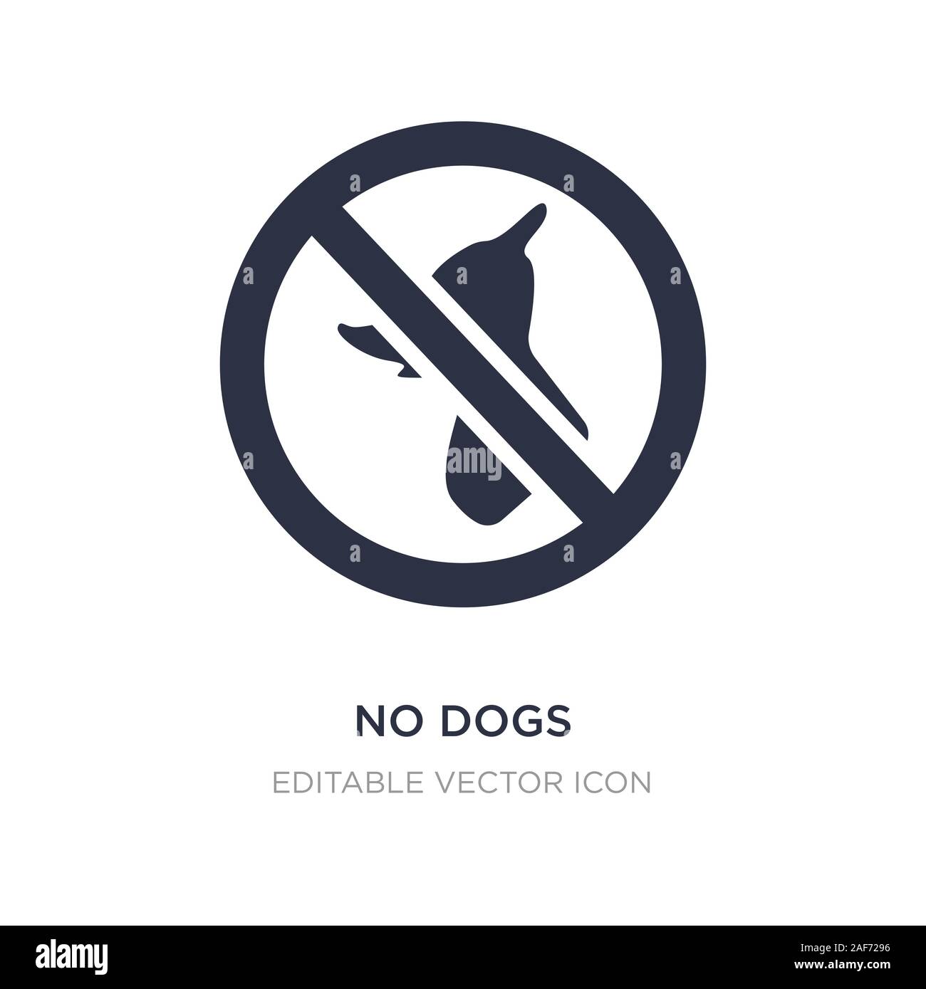 no dogs icon on white background. Simple element illustration from ...