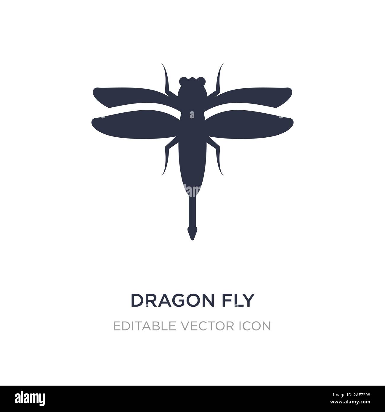 dragon fly icon on white background. Simple element illustration from ...