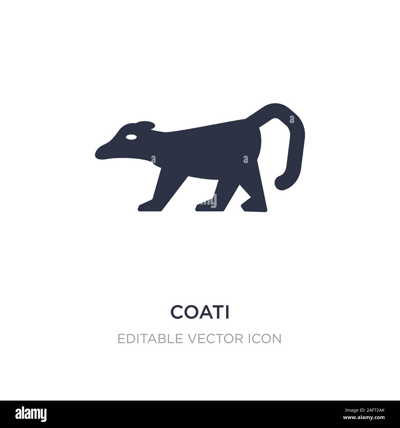 coati icon on white background. Simple element illustration from ...