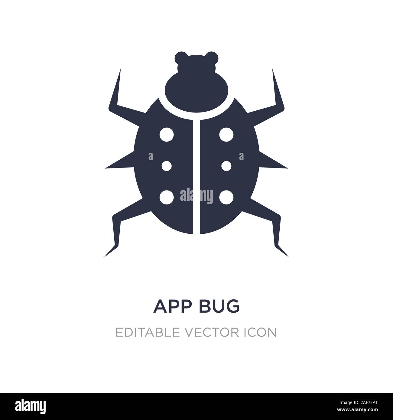 app bug icon on white background. Simple element illustration from ...