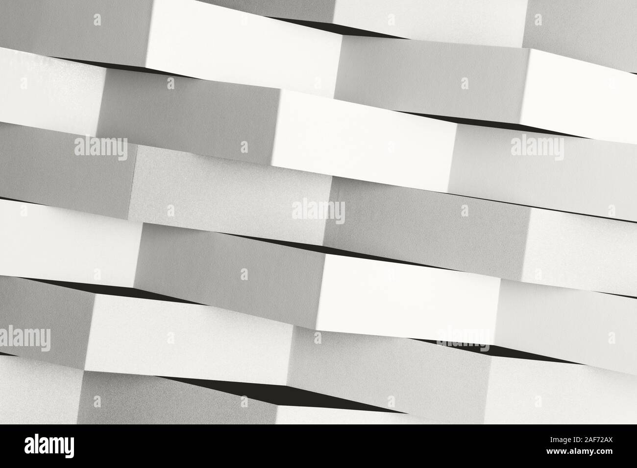 Creative image with white stripes of paper, abstract background Stock ...