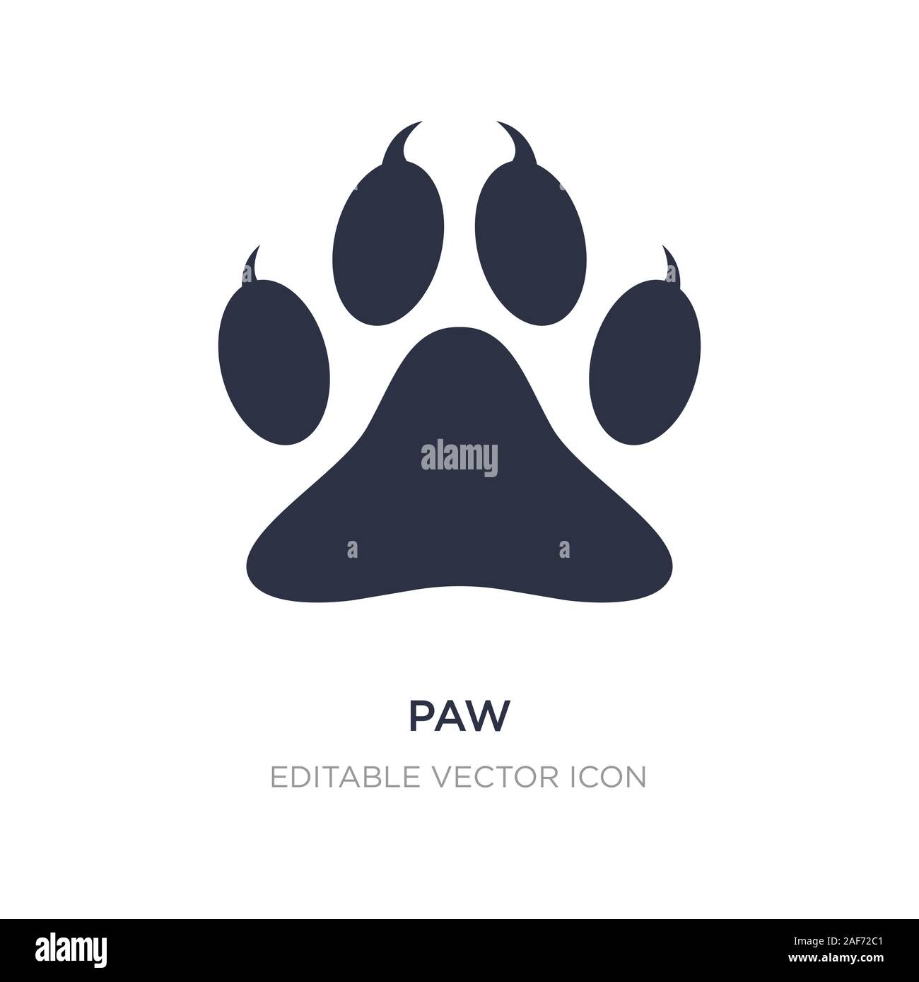 paw icon on white background. Simple element illustration from Animals ...