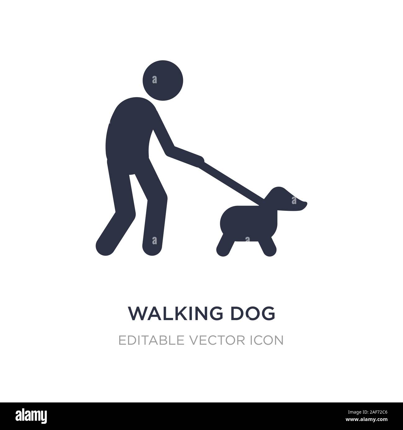 walking dog icon on white background. Simple element illustration from ...