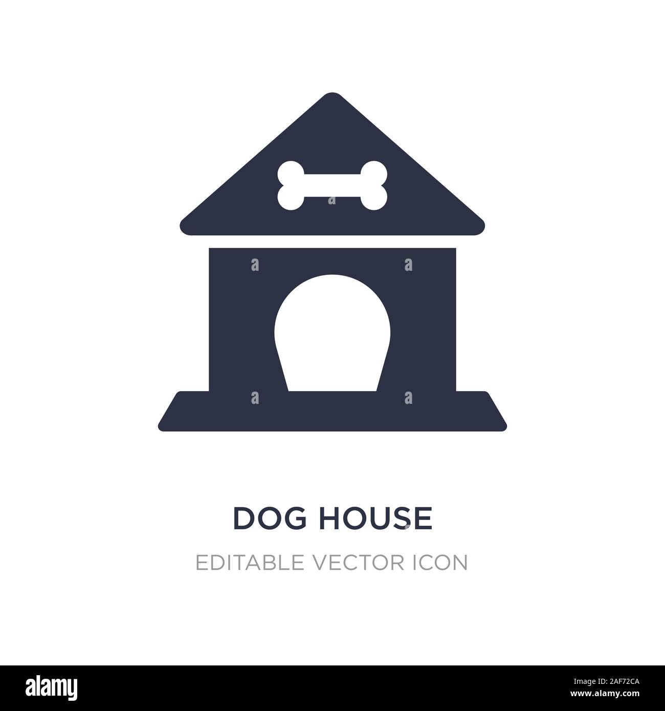 dog house icon on white background. Simple element illustration from ...