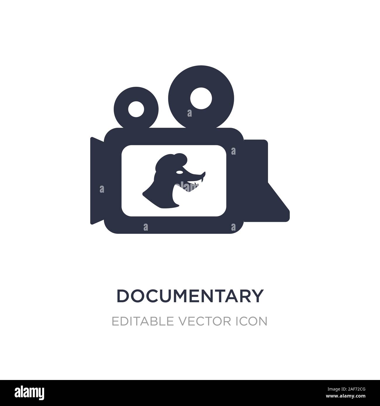 documentary icon on white background. Simple element illustration from Animals concept ...