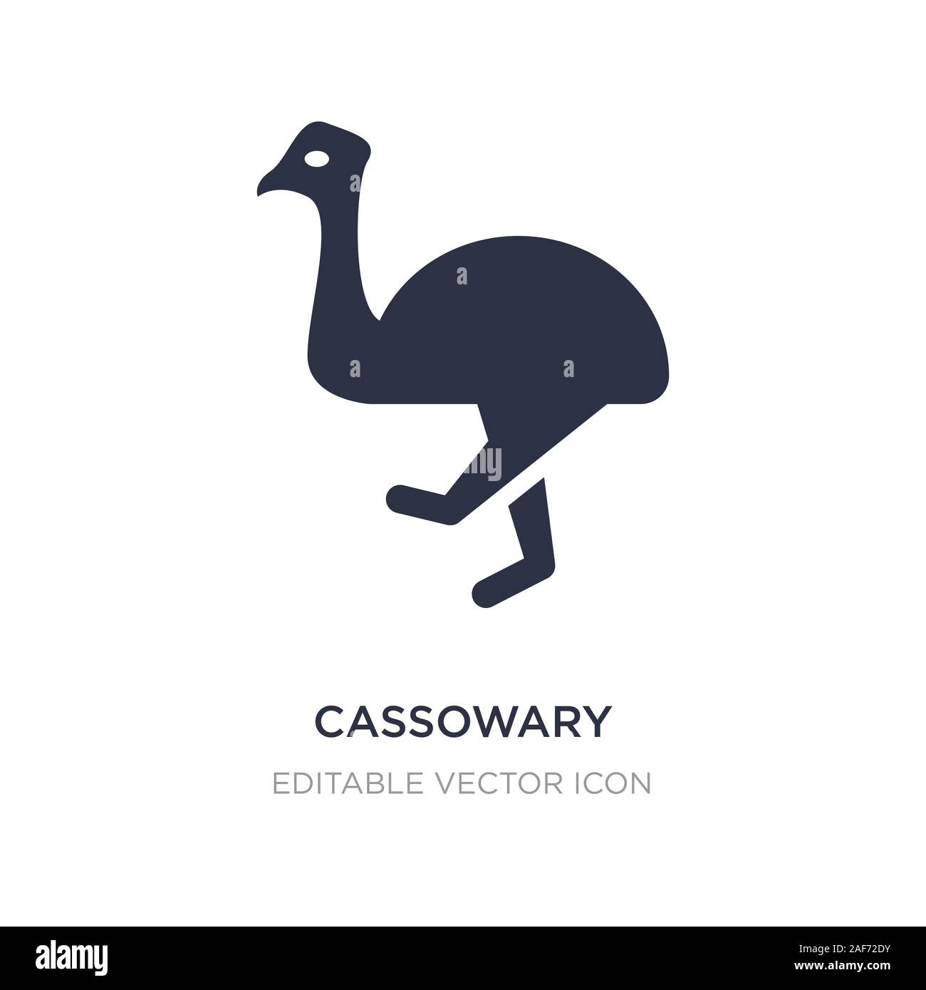 cassowary icon on white background. Simple element illustration from ...