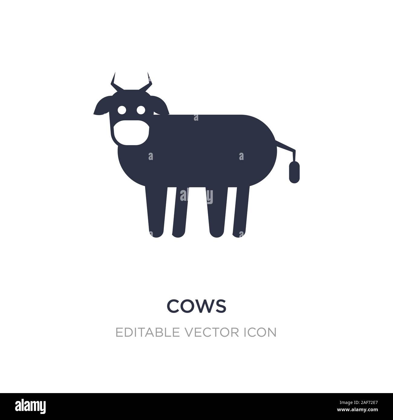 cows icon on white background. Simple element illustration from Animals ...