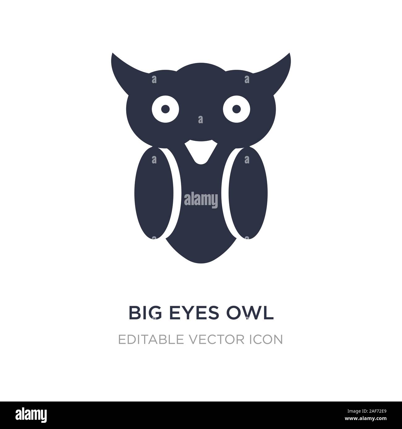big eyes owl icon on white background. Simple element illustration from ...