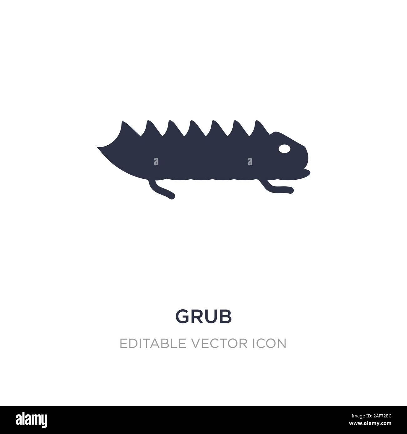 grub icon on white background. Simple element illustration from Animals ...