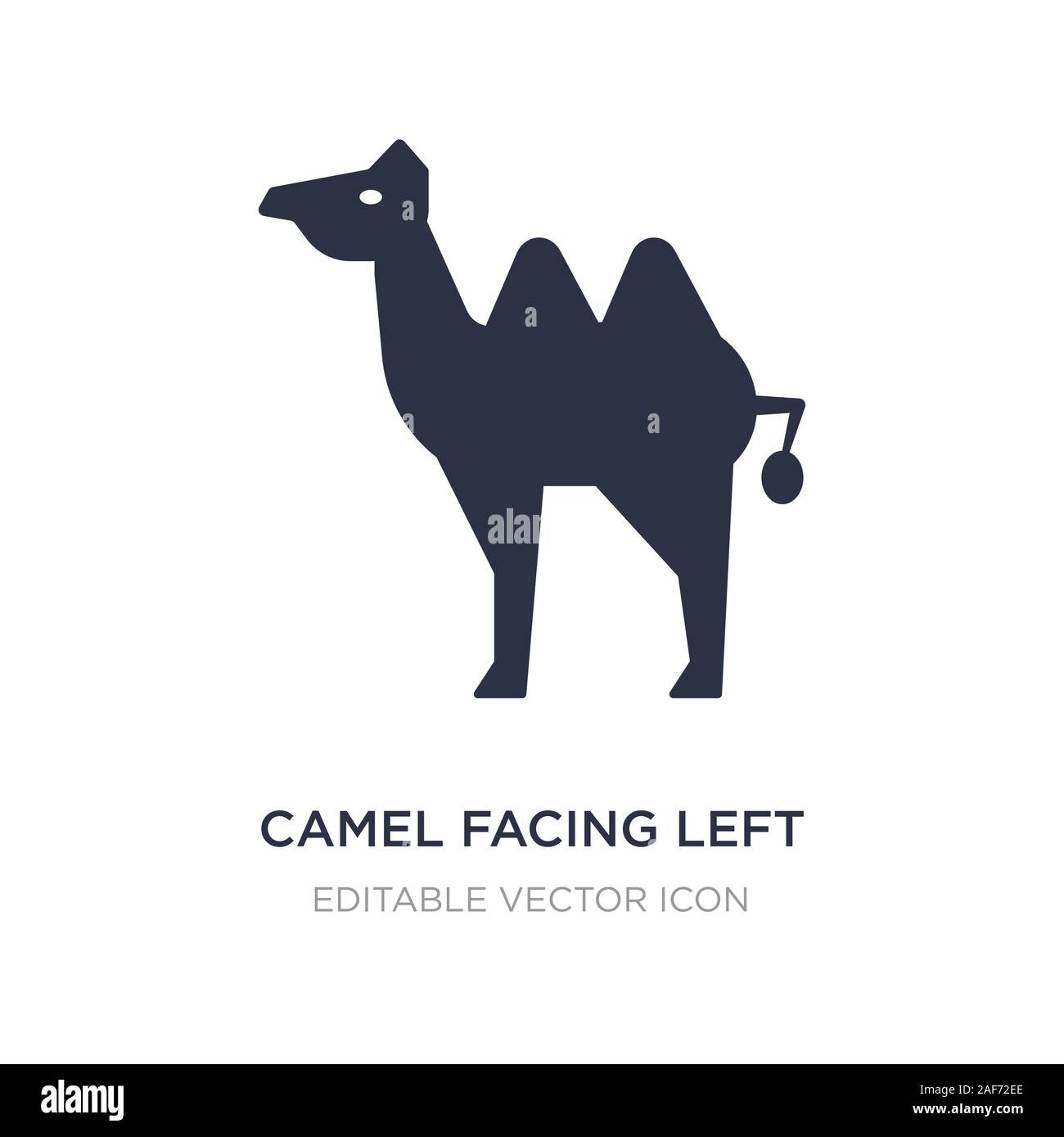 camel facing left icon on white background. Simple element illustration ...