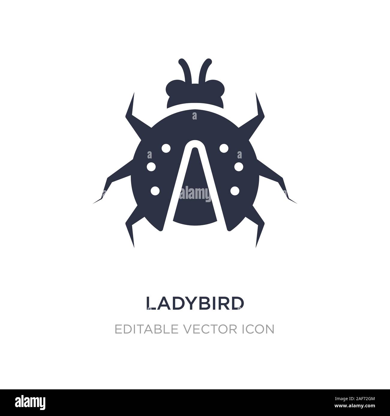 ladybird icon on white background. Simple element illustration from ...