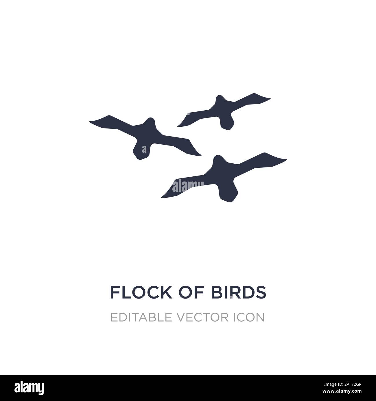 flock of birds icon on white background. Simple element illustration ...