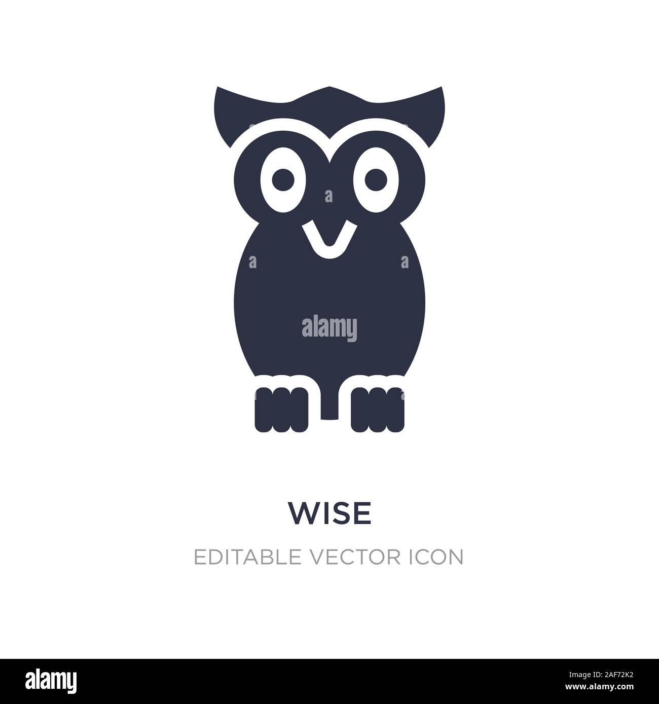 wise icon on white background. Simple element illustration from Animals ...