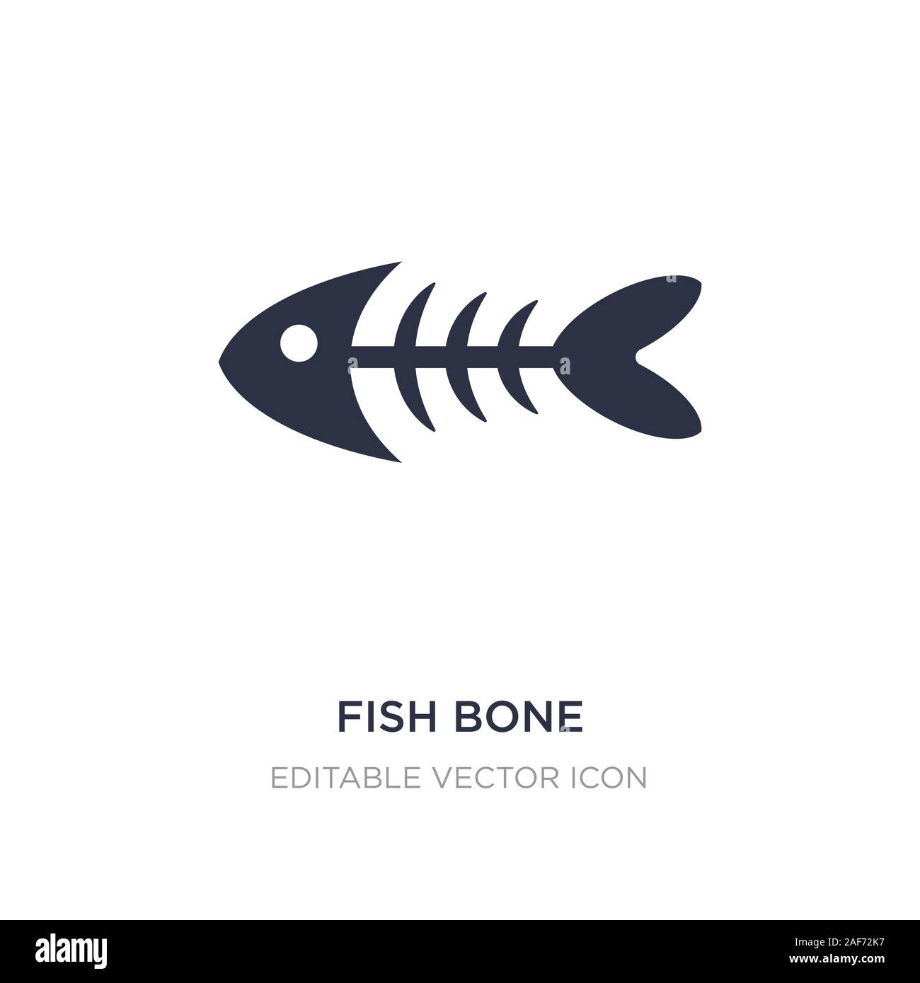 fish bone icon on white background. Simple element illustration from ...