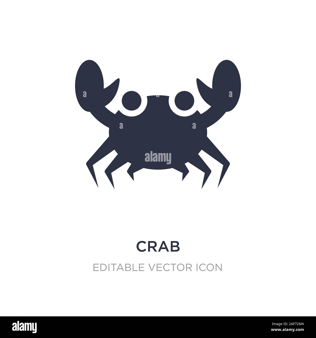 crab icon on white background. Simple element illustration from Animals ...