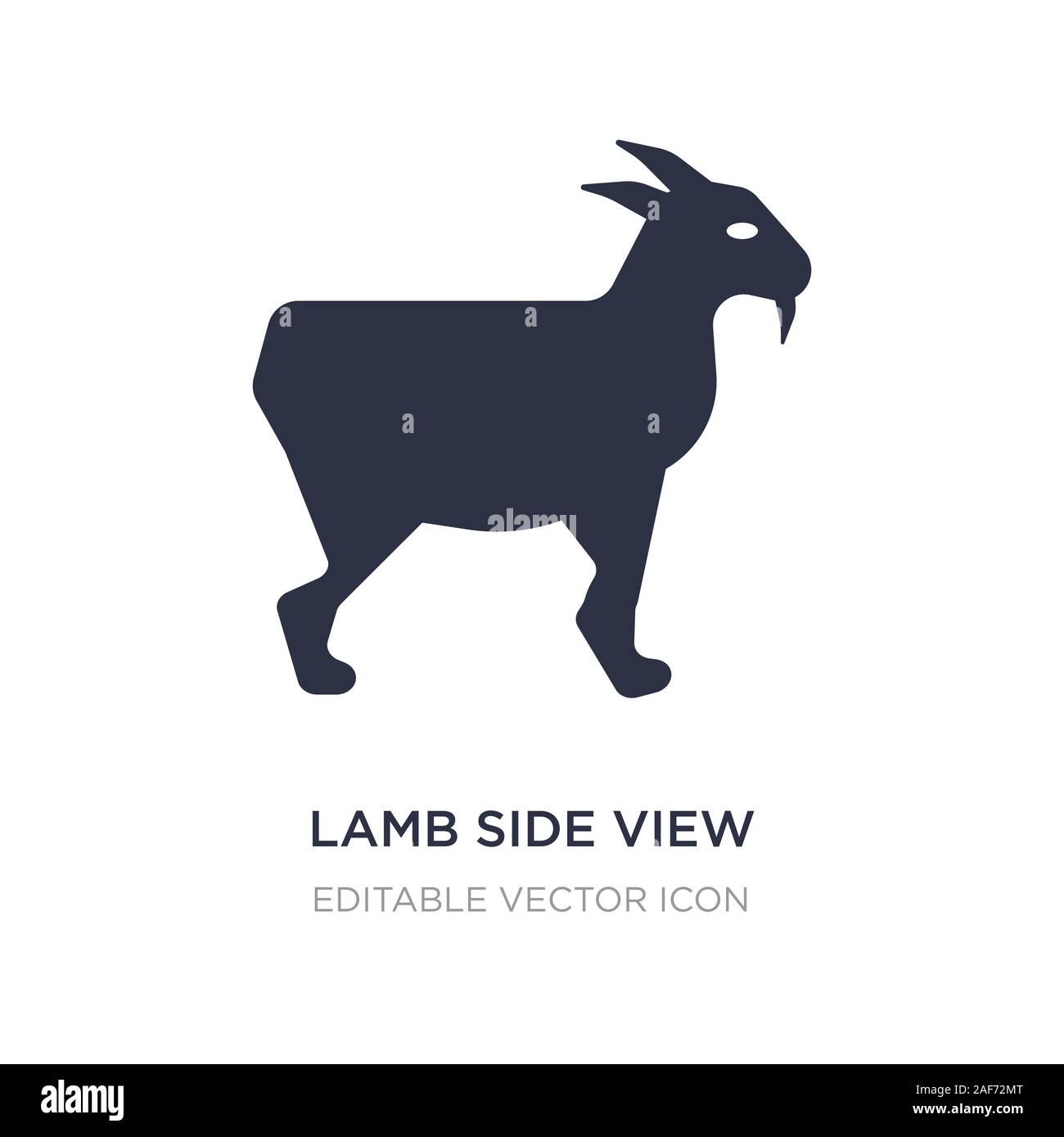 lamb side view icon on white background. Simple element illustration ...