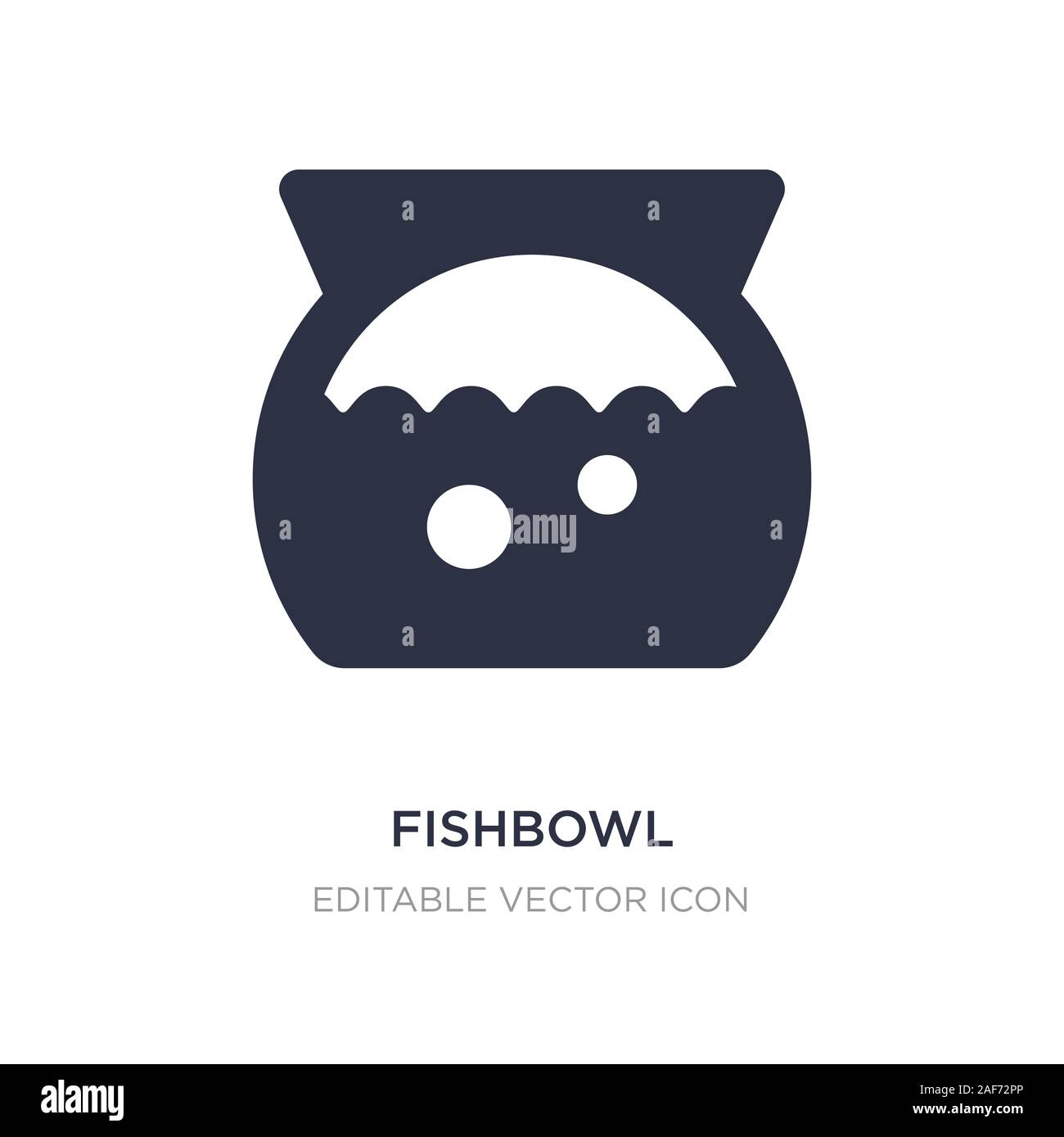 fishbowl icon on white background. Simple element illustration from ...