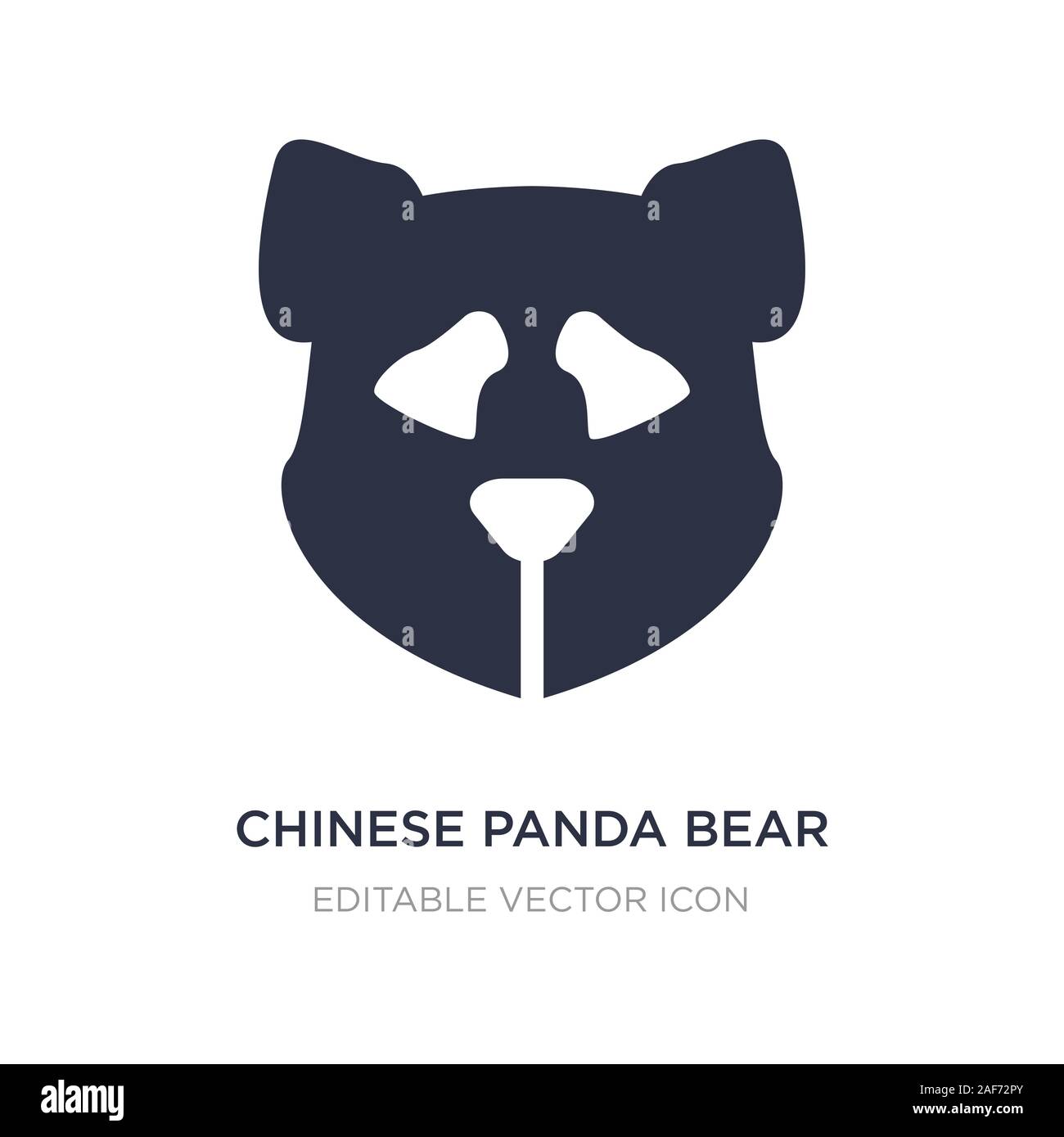 chinese panda bear icon on white background. Simple element ...