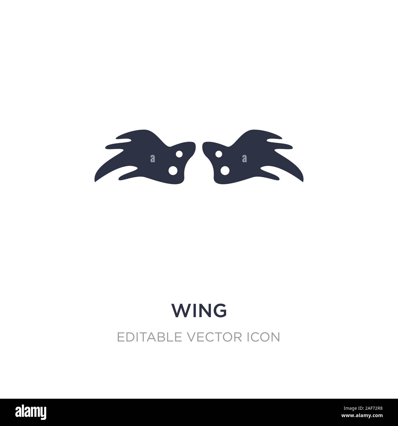 wing icon on white background. Simple element illustration from Animals ...