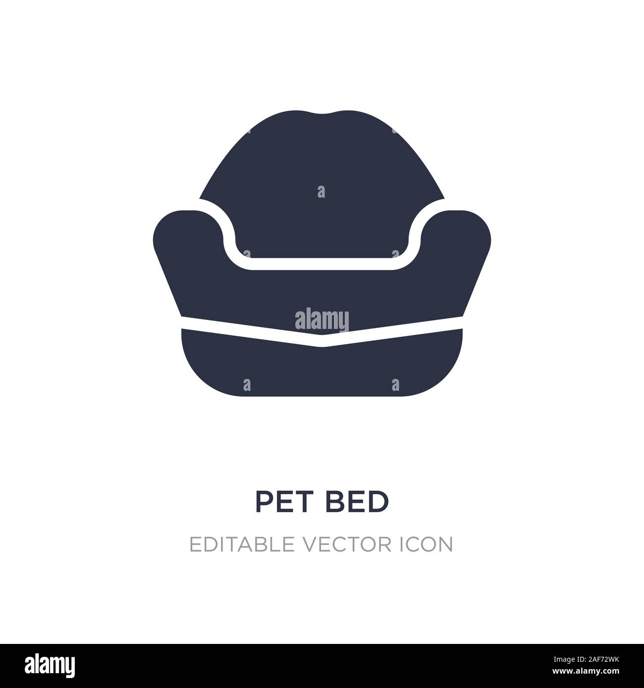 pet bed icon on white background. Simple element illustration from ...