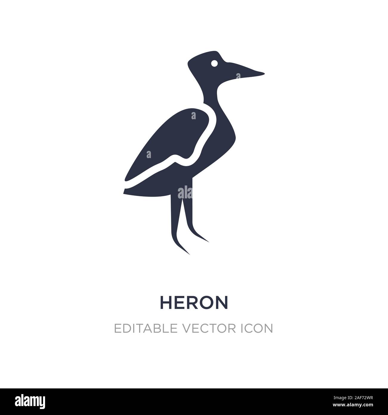 heron icon on white background. Simple element illustration from ...