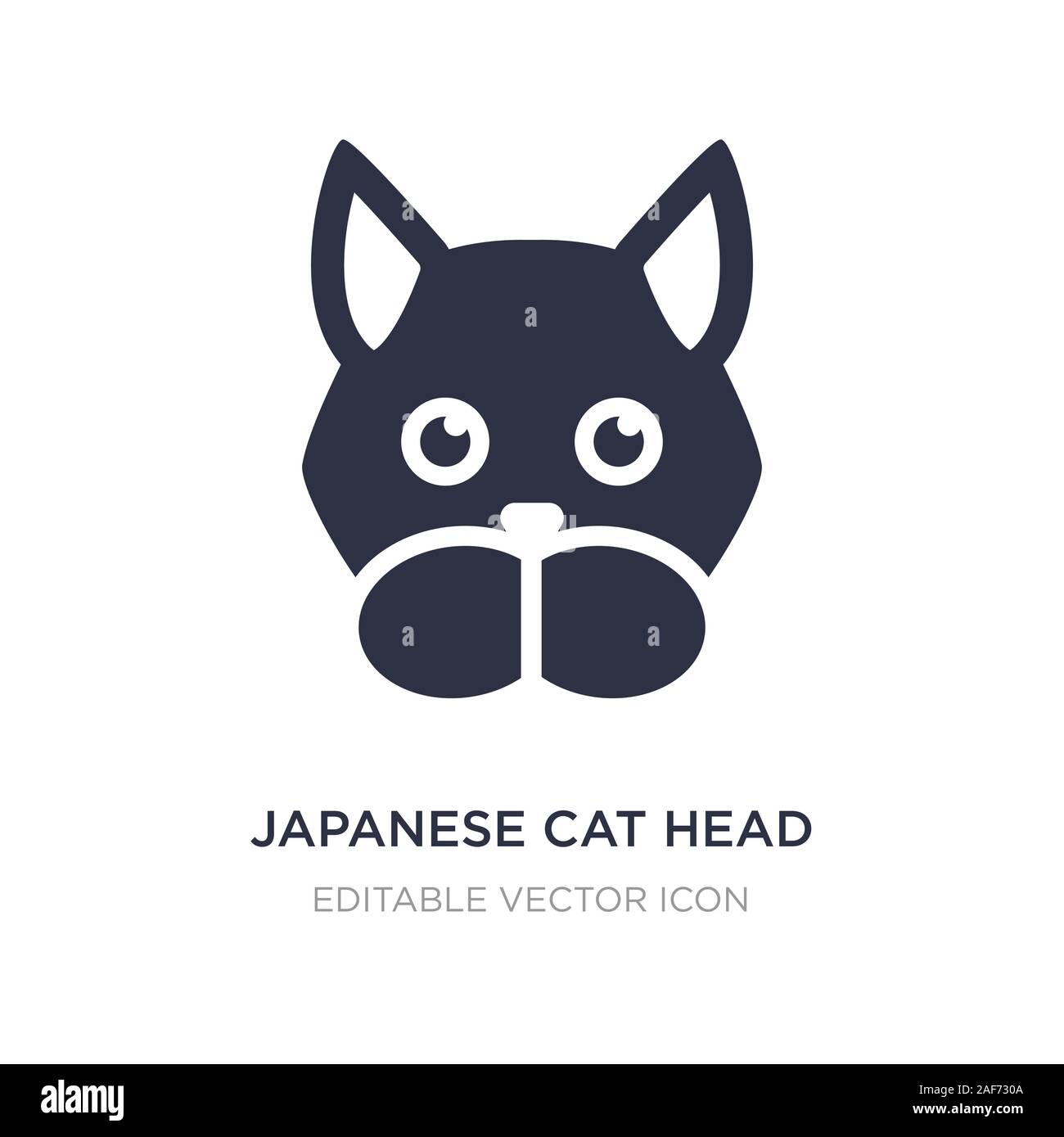 japanese cat head icon on white background. Simple element illustration ...