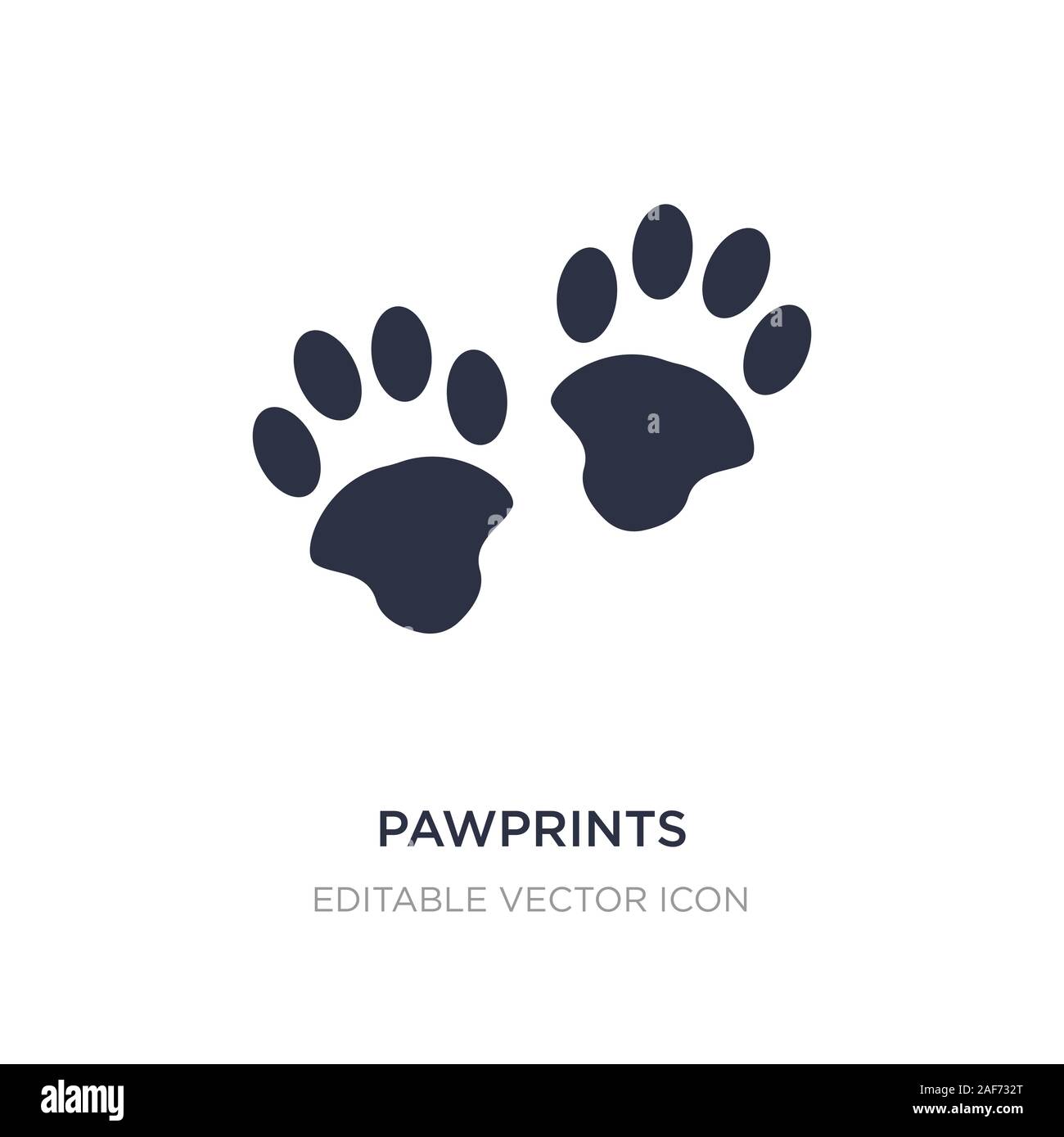 pawprints icon on white background. Simple element illustration from Animals concept. pawprints ...