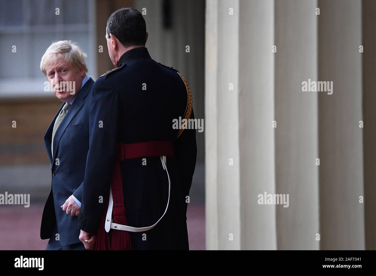 Prime Minister Boris Johnson (left), with Queen's Equerry-in-Waiting ...